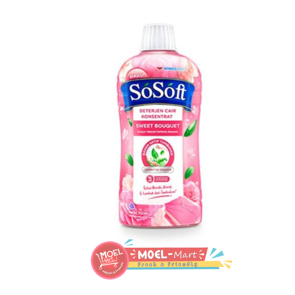 Jual SOSOFT Detergen Sweet Bouquet Botol 700ML | Shopee Indonesia
