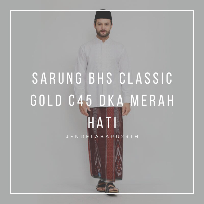 Jual SARUNG BHS CLASSIC GOLD C45 DKA MERAH HATI | Shopee Indonesia