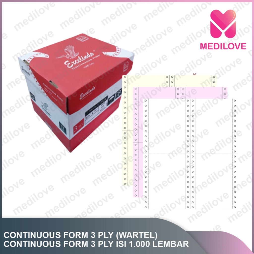 Jual Kertas Continuous Form 3 Ply Ncr 9 12 X 11 Ukuran Fullperforasiwartel Nota