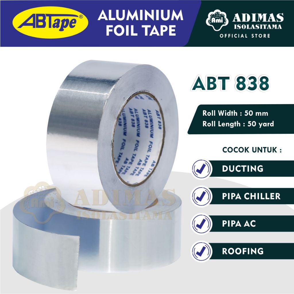 Jual Alumunium Foil Tape AB Tape 838 Lakban | Shopee Indonesia