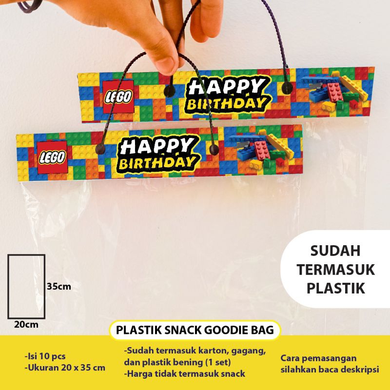 Jual PLASTIK SNACK LEGO GOODIE BAG DEKORASI ULTAH HIASAN ULANG TAHUN ...