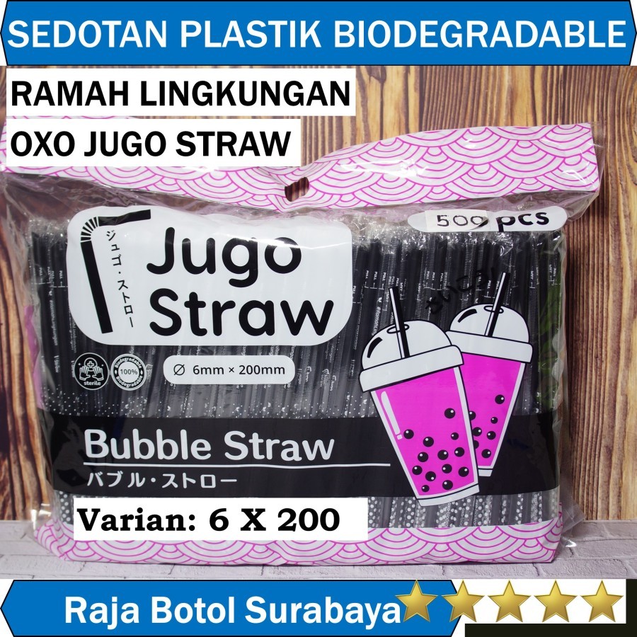 Jual Sedotan Plastik 6mm OXO JUGO STRAW Steril Hitam Biodegradable ...