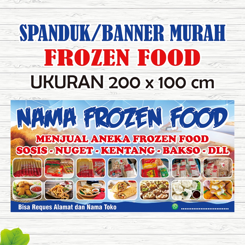 Jual Spanduk Banner Jual\an Frozen Food, Jual makanan Beku | Shopee ...