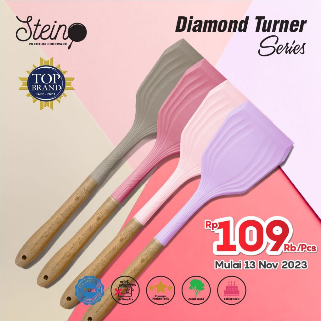 Jual Steincookware Diamond Turner + Soup Stein Spatula Diamond 2 in 1 ...