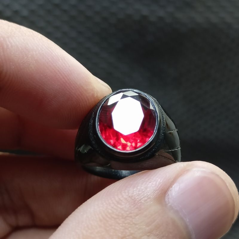 Jual Cincin Batu Alam Merah Siam Bangkok Cutting | Shopee Indonesia