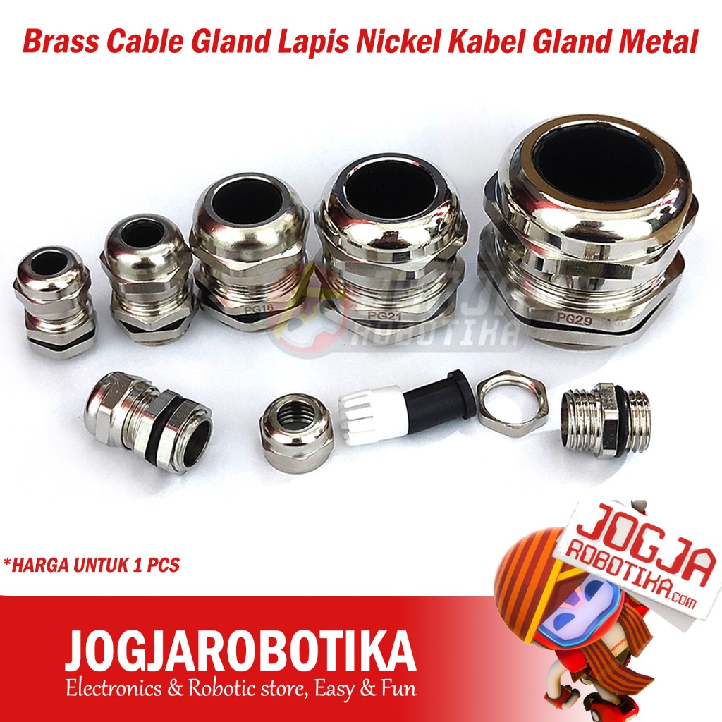 Jual Brass Cable Gland Kabel Gland Lapis Nickel Metal Waterproof IP68 PG7 PG9 | Shopee Indonesia