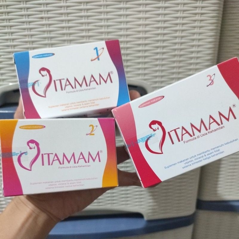 Jual VITAMAM 1 2 3 Box 30 kapsul vitamin hamil | Shopee Indonesia