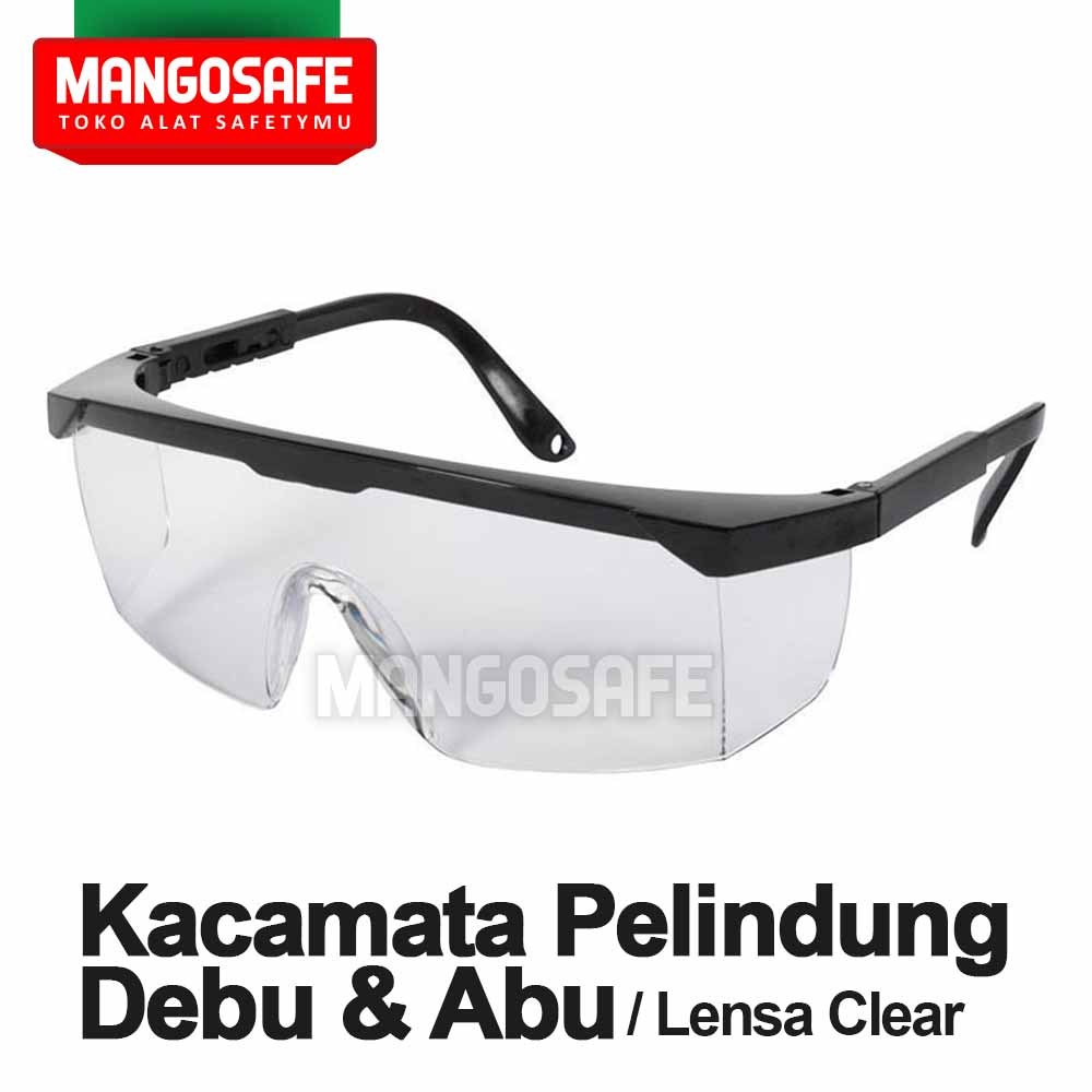 Jual Kacamata Proyek PETAK Putih Bening Transparan / Kaca Mata APD ...