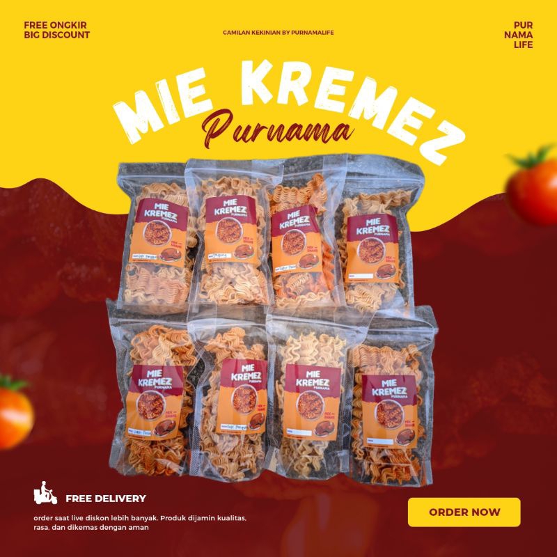 Jual Mie Kremes Purnama l Mi kriting l Mie POUNCH kriting kremes Super ...