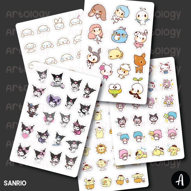 Jual Sticker Set Cute Chibi Sanrio | Stiker Anak | Planner DIY Jurnal ...