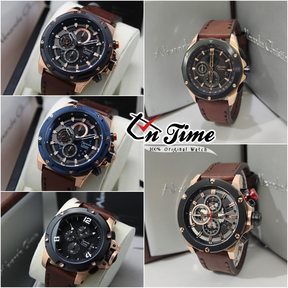 Jual Alexandre Christie / Alexander Jam Tangan AC Pria Sport Kulit ...
