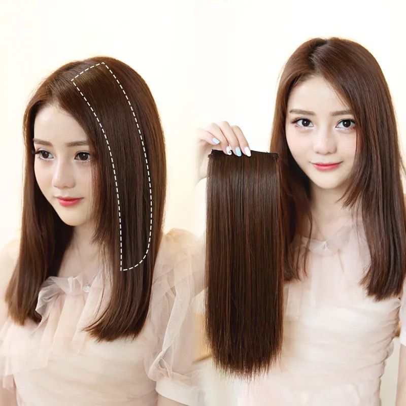 Jual Hairpiece Rambut 15CM&25CM&35CM 2 klips lurus Hair Clip Rambut ...