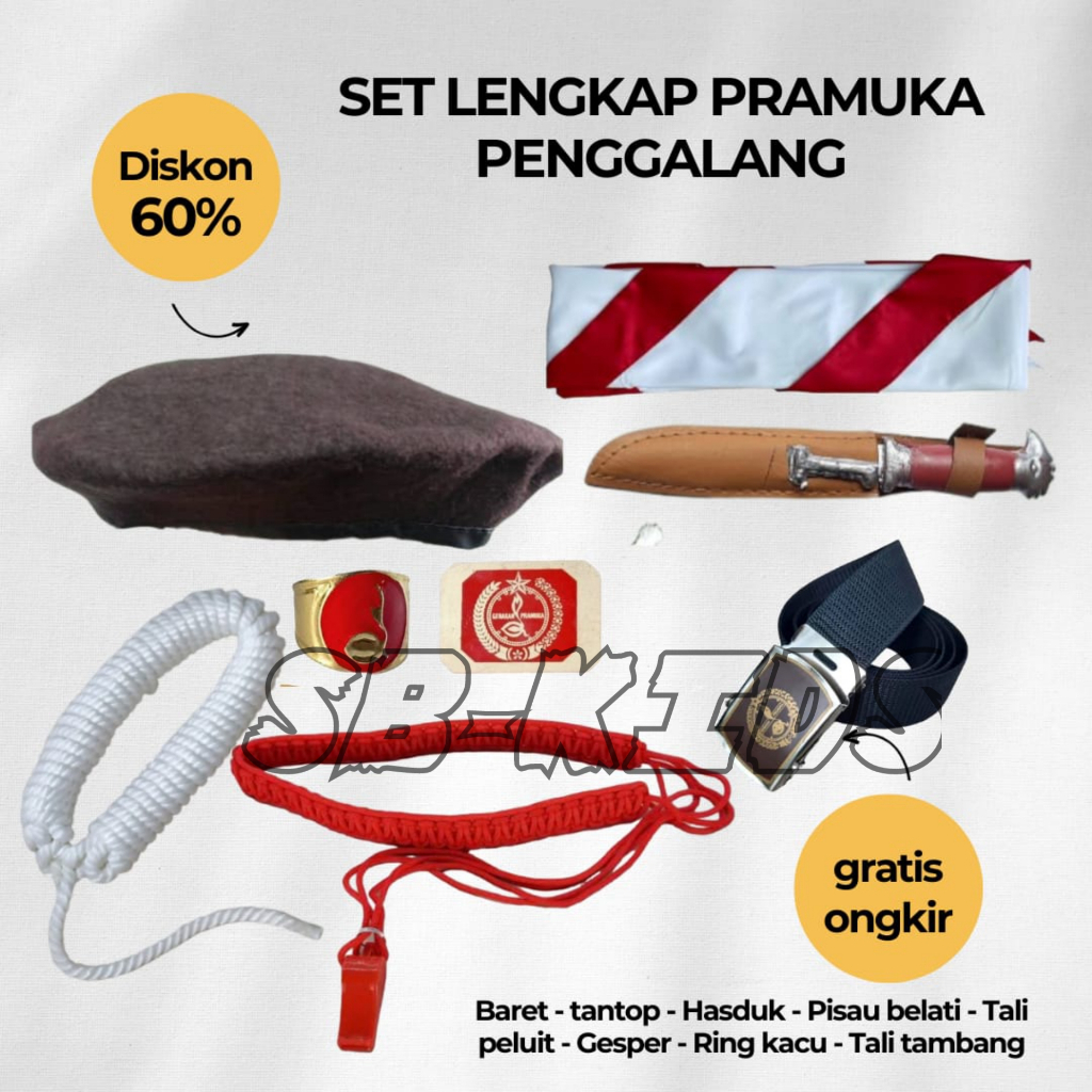 Jual atribut perlengkapan pramuka lengkap komplit topi hasduk anak laki ...