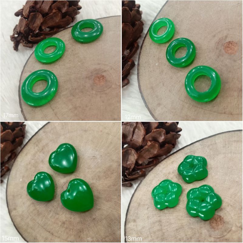 Jual Liontin Batu Giok Hijau Bunga Amor Love Ring | Shopee Indonesia