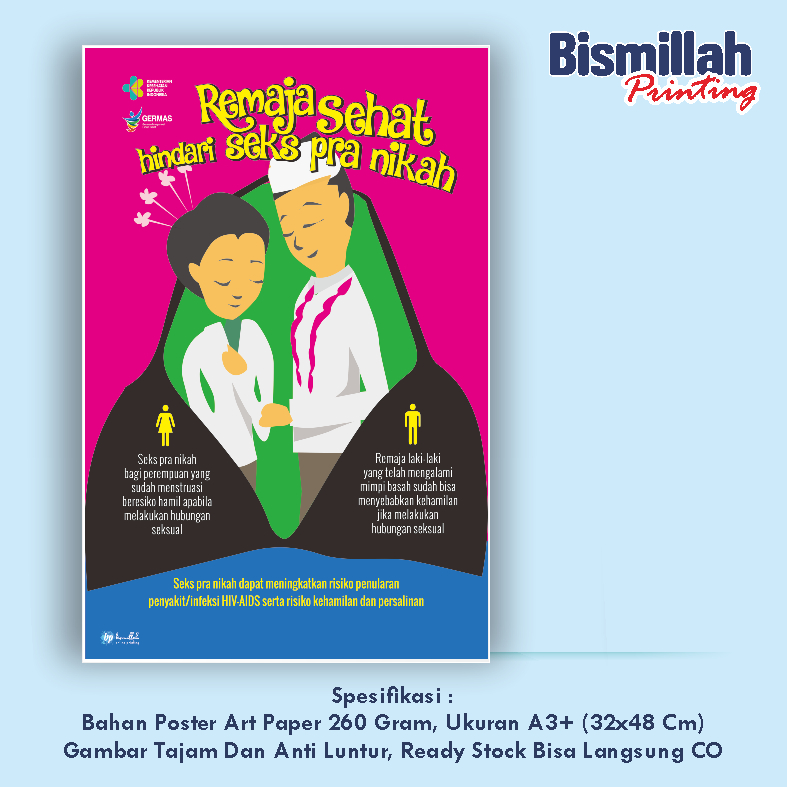 Jual Poster Kesehatan Remaja Sehat Hindari Seks Pra Nikah | Shopee ...