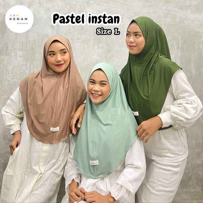 Jual (READY) Hijab Kenan Non Pet Pastel Instan - Size L | Shopee Indonesia