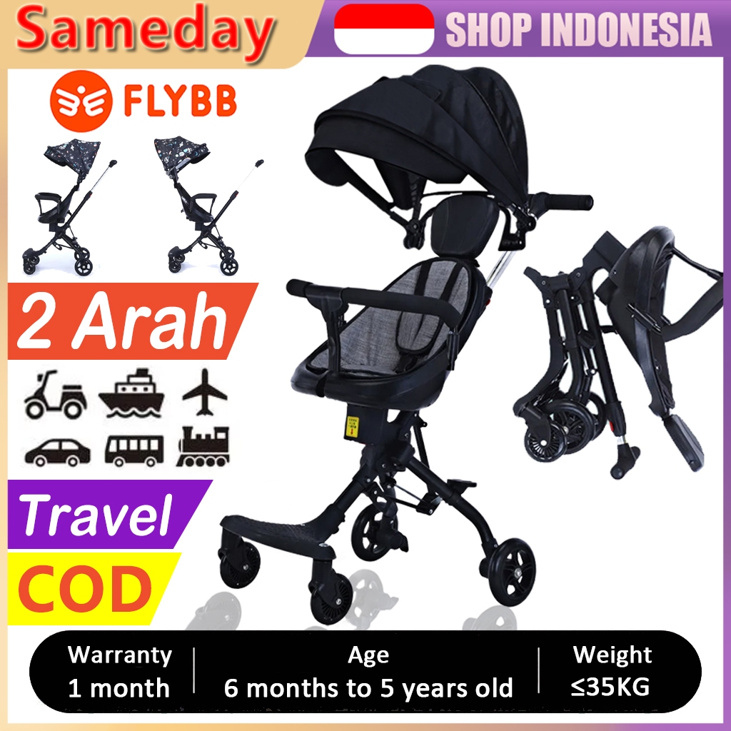 Jual FLYBB Magic Stroller Baby 2way Budak Stroler Lipat | Shopee Indonesia