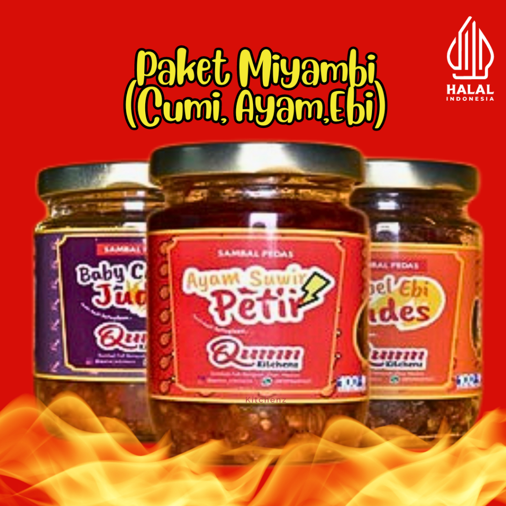 Jual QUINN of Spicy Paket MiYamBi (Cumi, Ayam, Ebi) - Sambal Pedas by ...
