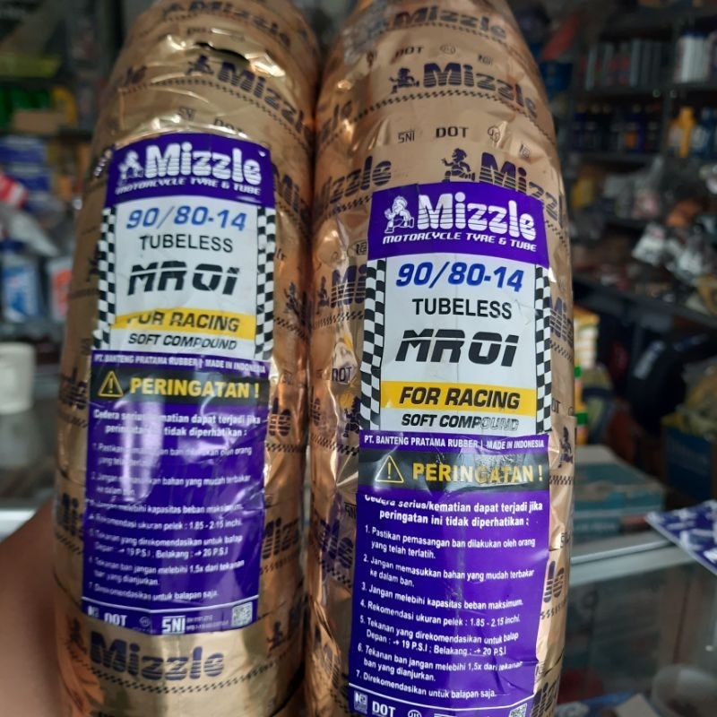 Jual Ban Luar Mizzle 90/80-14 MR01 Soft Compound (Racing) | Shopee ...