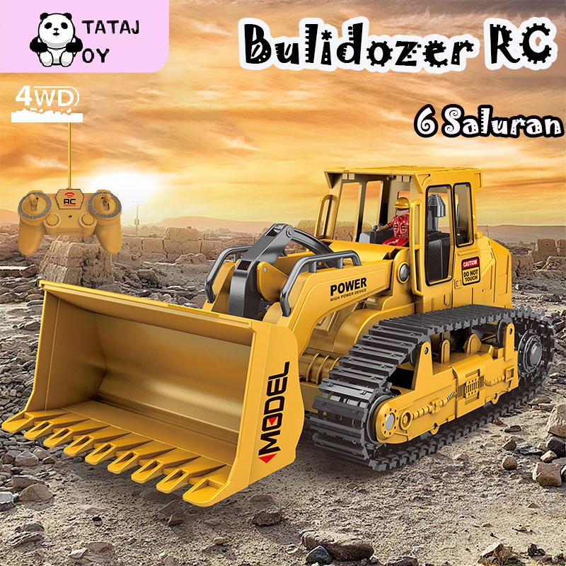 Jual Tatajoy Buldoser Remote Control Konstruksi Mainan Pemuat Sekop 6 ...