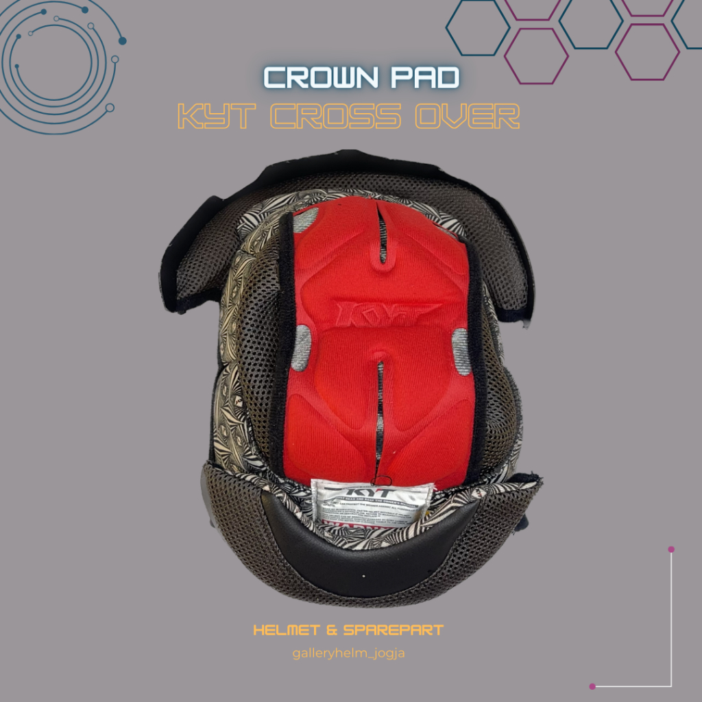 Jual KYT Cross Over Crownpad / Crown pad / busa atas helm cross over ...