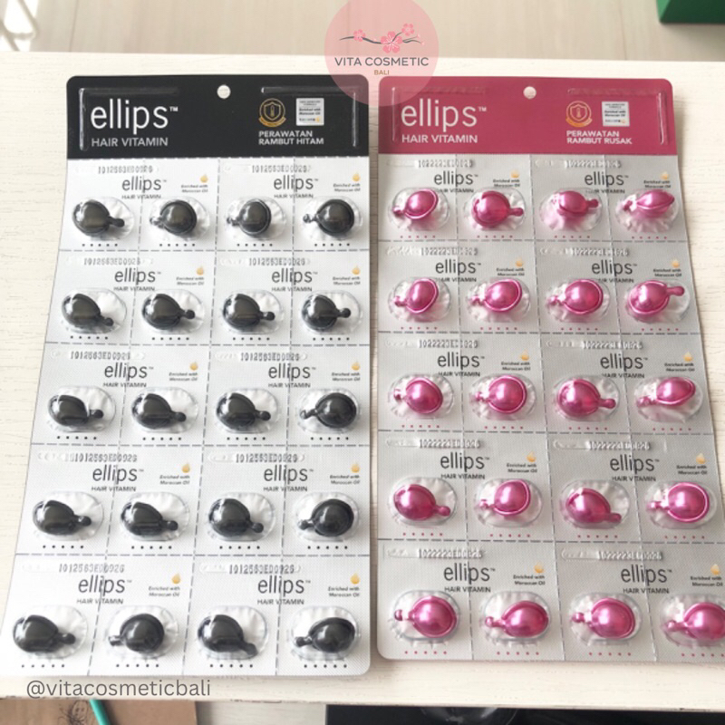 Jual ELLIPS Hair Vitamin Rambut Isi 20 mutiara | Shopee Indonesia