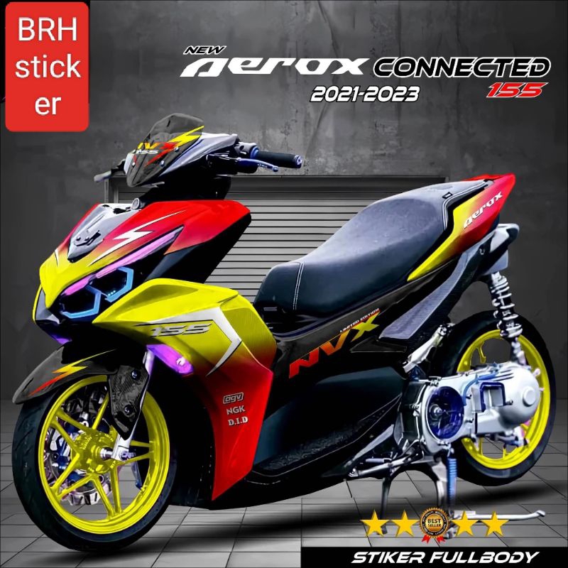 Jual sticker striping variasi full body yamaha aerox new connected ...