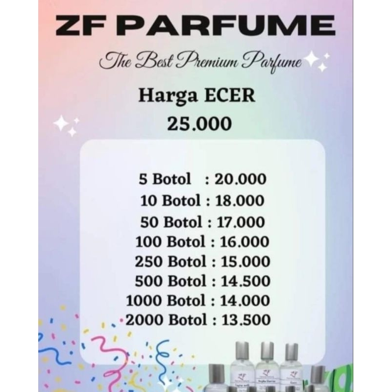 Jual ZF parfume ORIGINAL | Shopee Indonesia