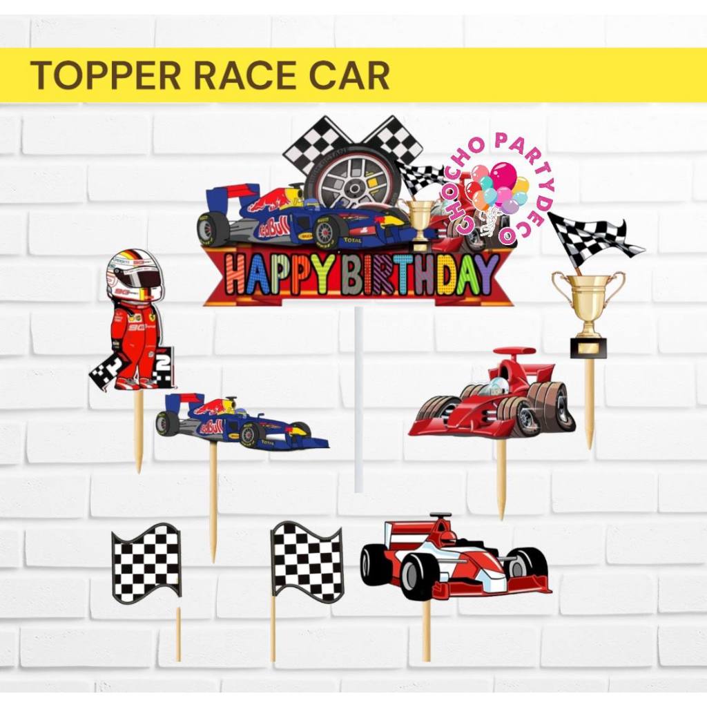 Jual Topper RACE CAR / Topper Kue Racing Car Hotwheels Pembalap Mobil ...