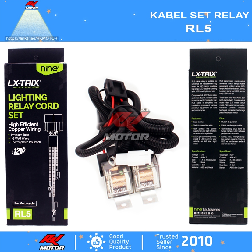 Jual KABEL SET 2 RELAY LAMPU TEMBAK LED LASER 2 WARNA MOTOR MOBIL RL3 ...