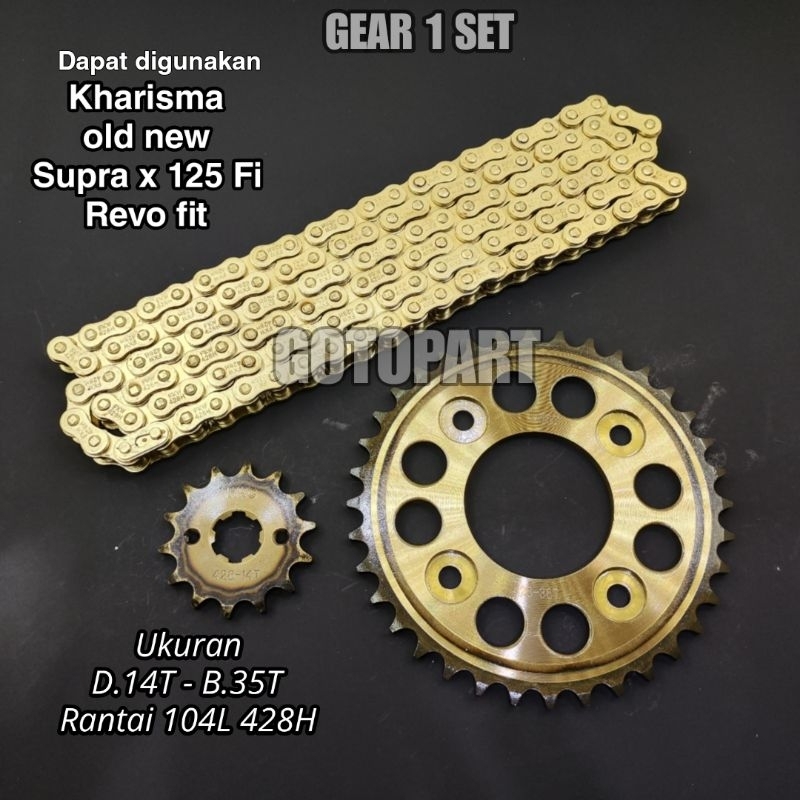 Jual Gear Gir set Kharisma Supra x 125 fi Revo gearset girset gigi ...