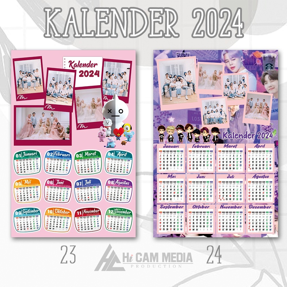 Jual Kalender 2024 costum / kalender custom / kalender foto sendiri ...