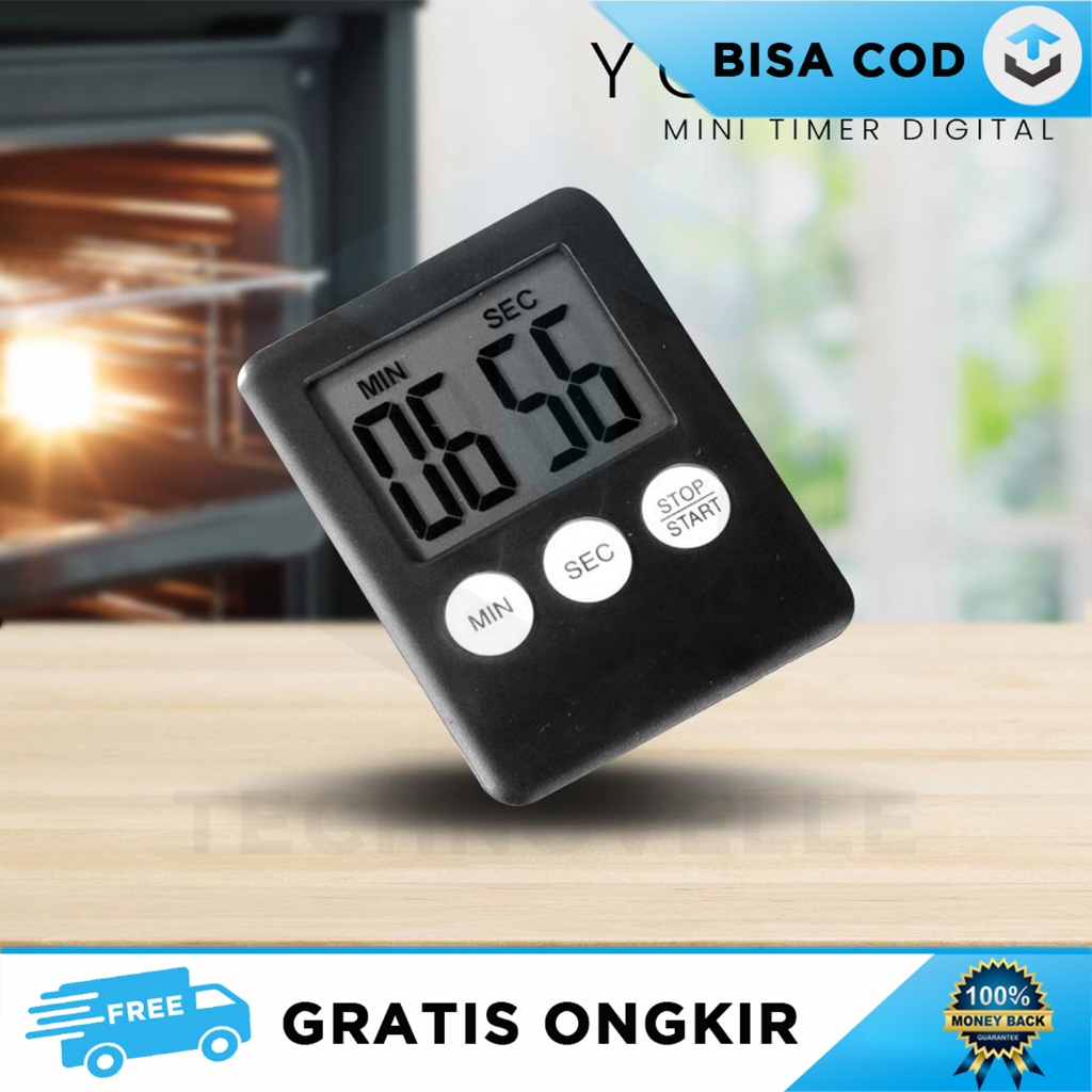 Jual TIMER DAPUR DIGITAL MINI PORTABLE STOPWATCH MASAK ALARM LED ...