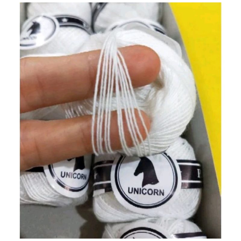 Jual Benang Rajut Renda Unicorn no.40 Benang Renda Benang Kasur Rajut ...