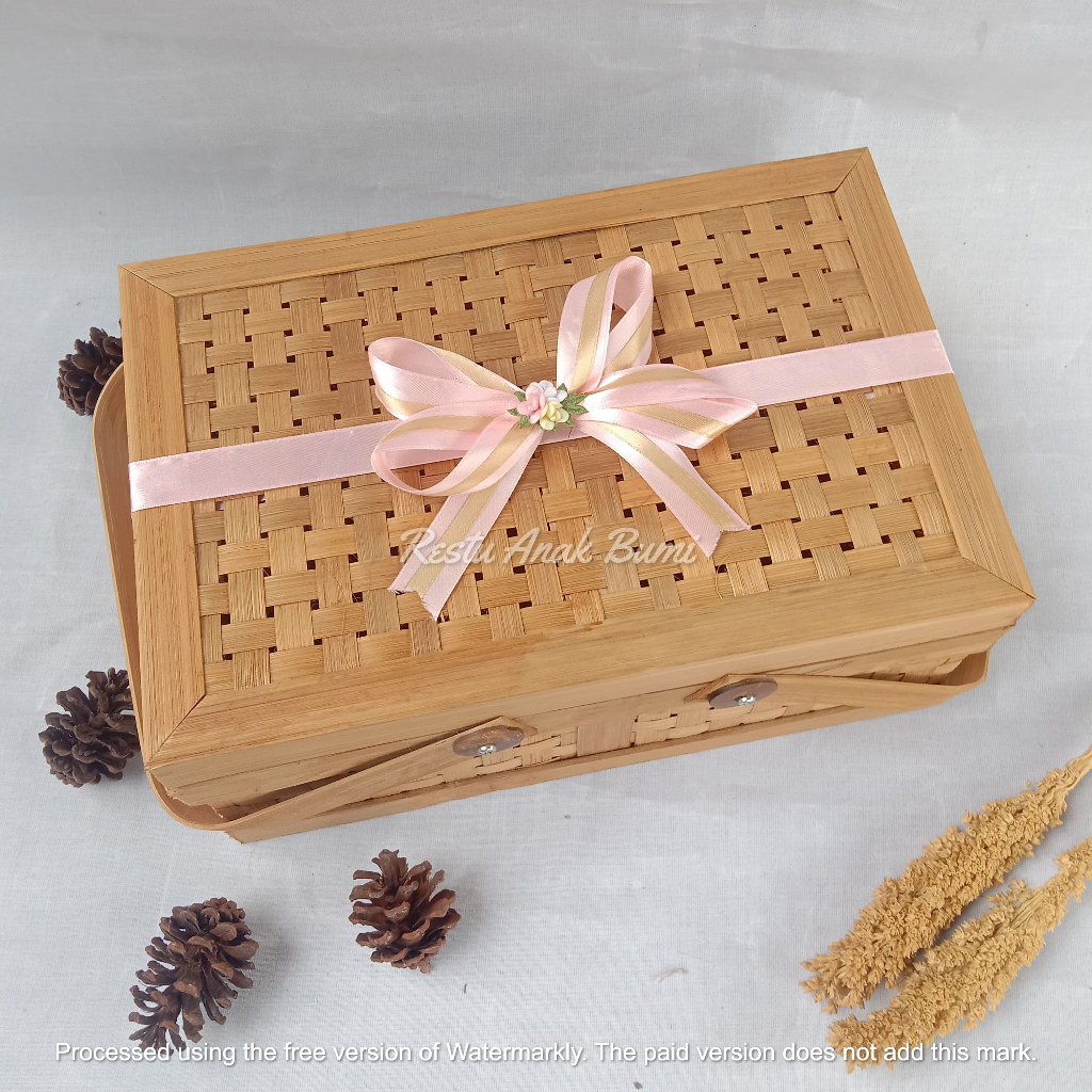 Jual Rantang Persegi Panjang 30 x 20cm & 28x18cm Pita | rantang kotak ...