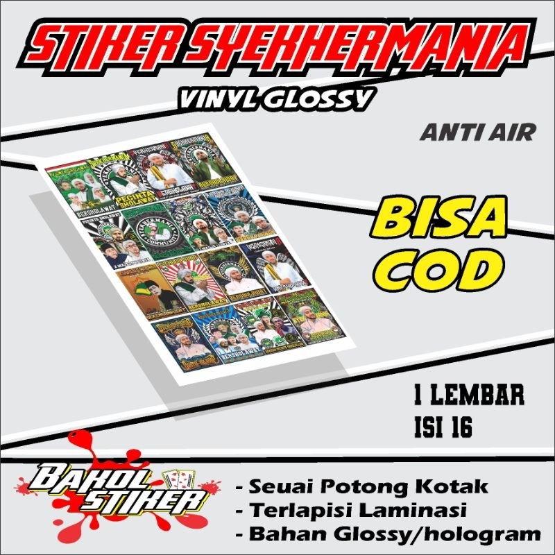 Jual Stiker syekhermania campur / paket hemat / stiker hologram ...