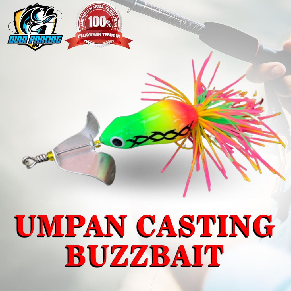 Jual Umpan Lure Casting Buzzbait, Jump Frog dan Jaws Frog Buat Toman Gabus | Shopee Indonesia