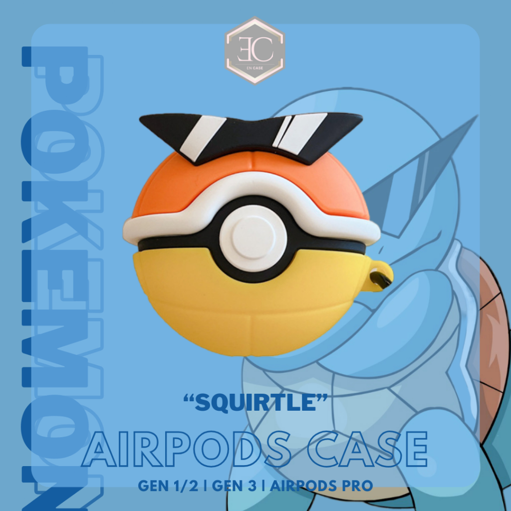 Jual Premium Airpods Case Squirtle Pokemon Pokeball Casing for Airpod 1 ...
