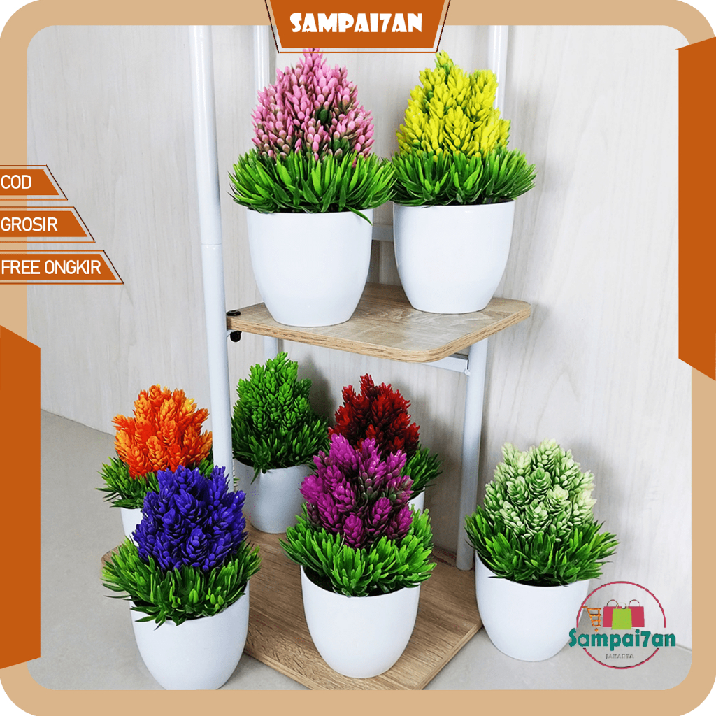 Jual Bunga Hiasan Meja Plastik Pot Tanaman Bonsai Palsu Dekorasi Rumah PBP02 | Shopee Indonesia