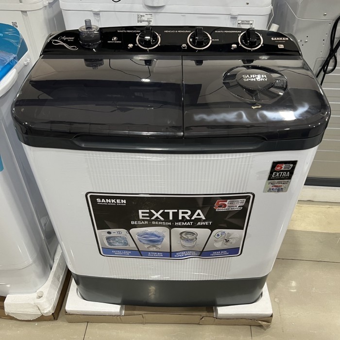 Jual MESIN CUCI SANKEN TW 8900 BK 8KG 2 TABUNG TW8900BK X-TOR GARANSI ...