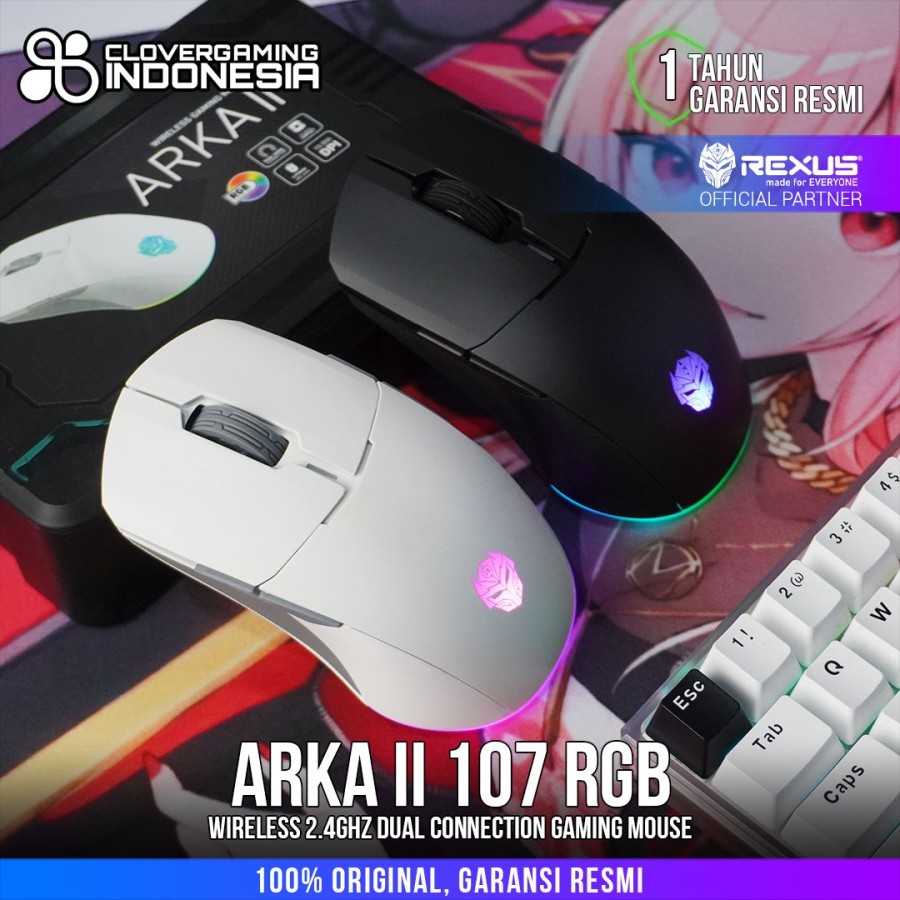 Jual Rexus Arka III RX-112 Lightweight Wireless Mouse Gaming ...