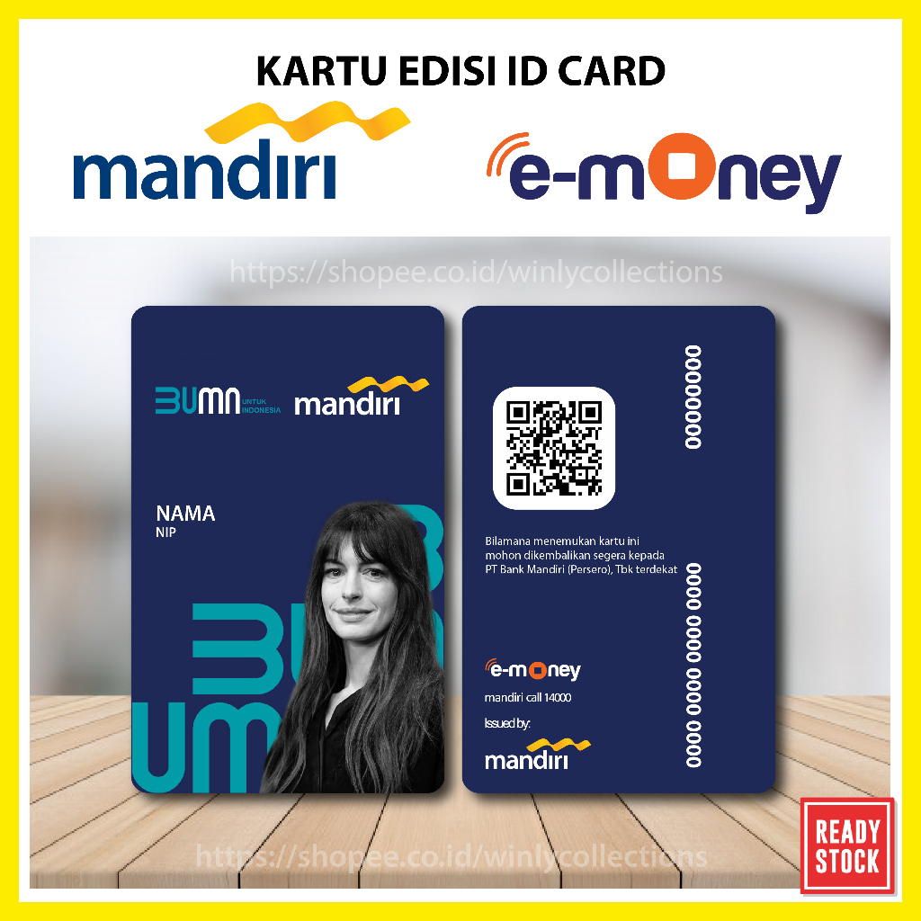 Jual KARTU E MONEY E TOLL NEW ID PEGAWAI ID CARD MANDIRI EMONEY MANDIRI ...