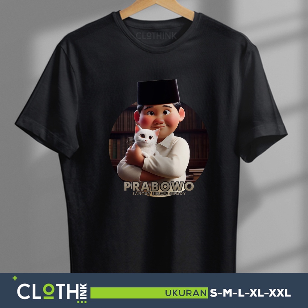 Jual Baju Kaos Prabowo Gemoy kaos prabowo versi AI disney Free Sticker ...