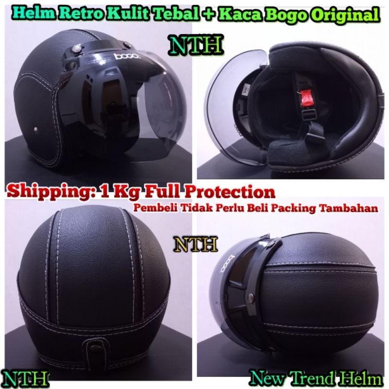 Jual Helm Retro Motif Classic Dan Visor Bogo original anti pecah anti ...