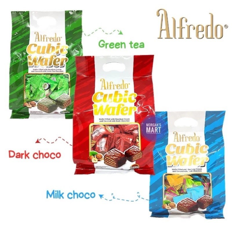 Jual Alfredo Cubic Wafer 270g Wafer Filled With Halzenut Cream and ...