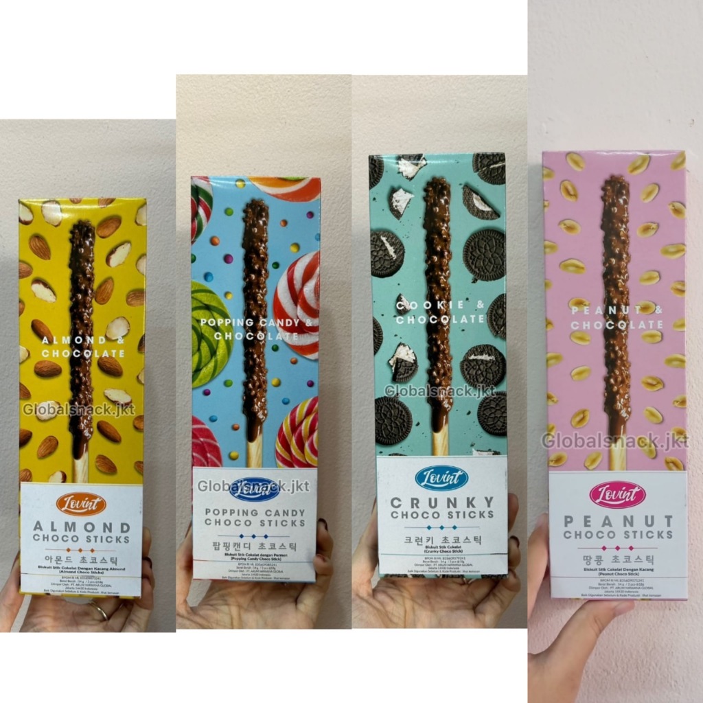 Jual LOVINT CRUNKY COOKIE CHOCO STICK / POPPING CANDY CHOCO STICK / ALMOND CHOCOLATE STICK ...