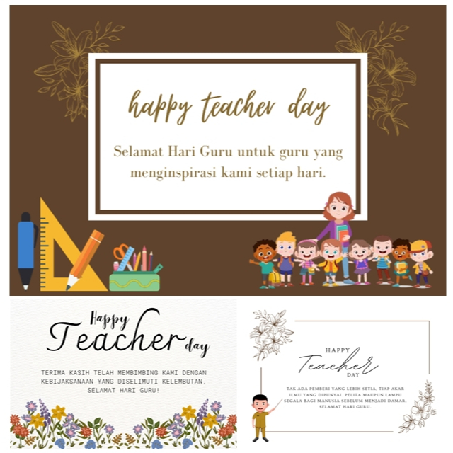Jual Kartu Ucapan Hari Guru Teacher's Day | Shopee Indonesia