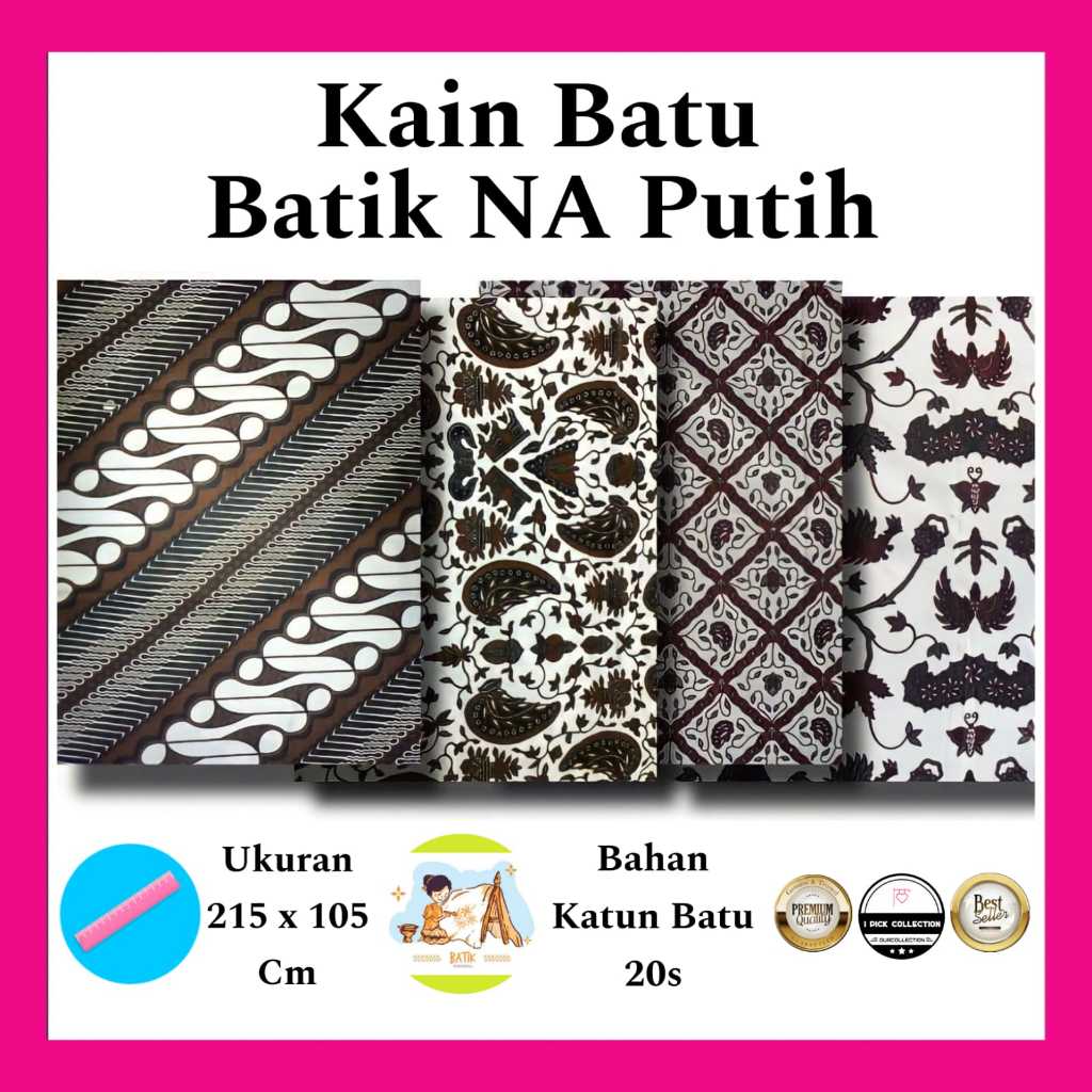 Jual ️IPC ️ Batik Kain Batu Na Putih Motif Bermacam-Macam Cocok Untuk Acara Tradisional Ataupun ...
