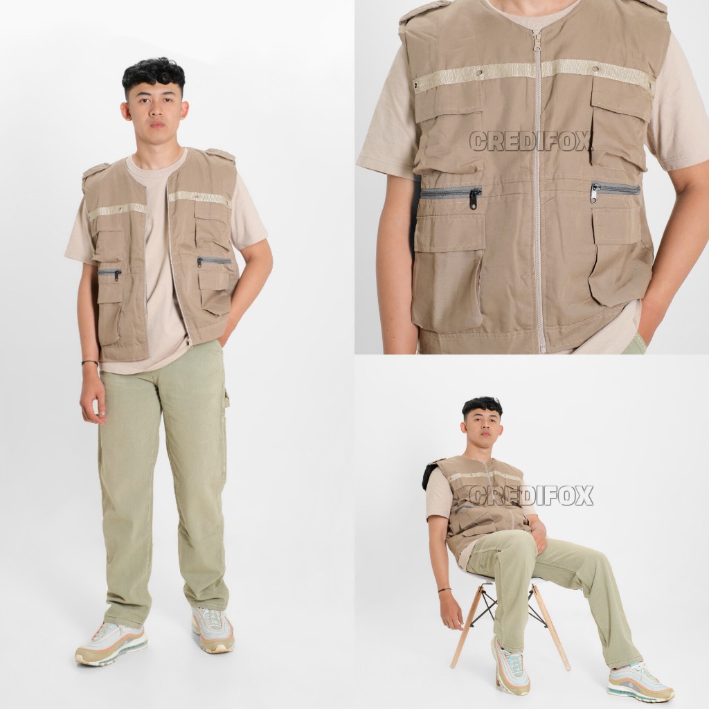Jual Rompi Vest Lapangan / Outdoor Pria dan Wanita / Casual Safety ...