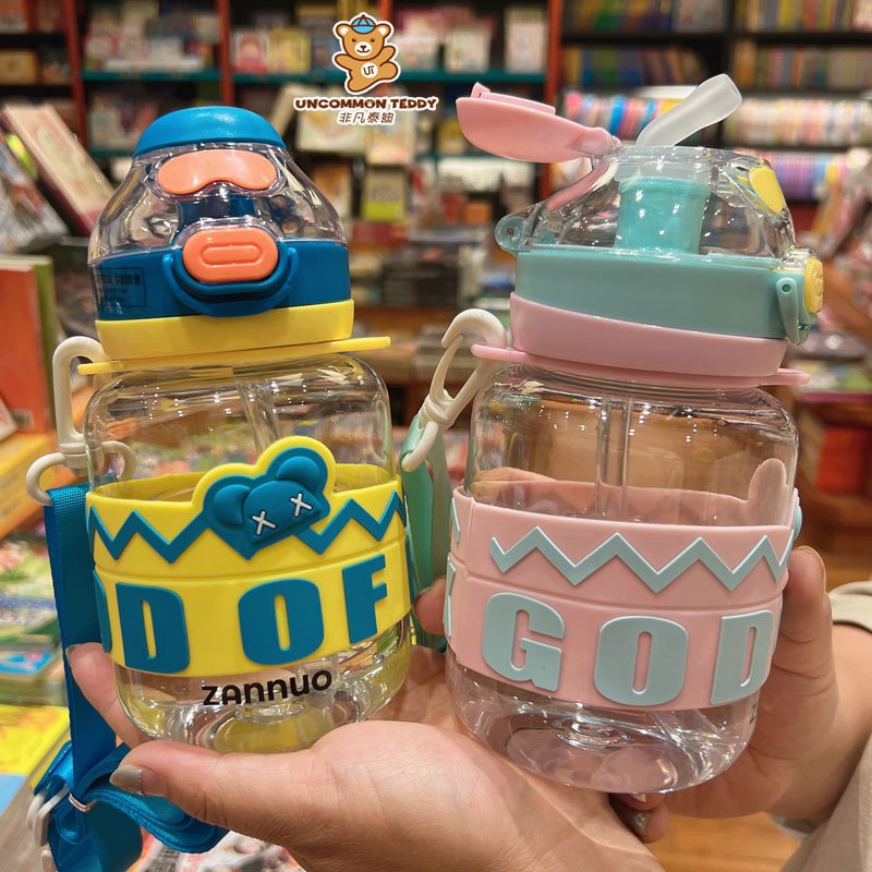 Jual Botol Minum Anak Viral Sekolah 600ML Sedotan dan Tali Panjang 2682 BPA Free | Shopee Indonesia